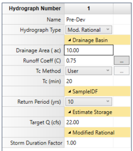 Modified Rational Method Hydrographs – Learn Studio Express